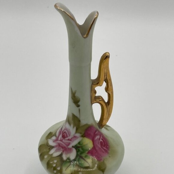 Lefton | Other | Vintage Lefton 55 Bud Vase Heritage Green Pink ...